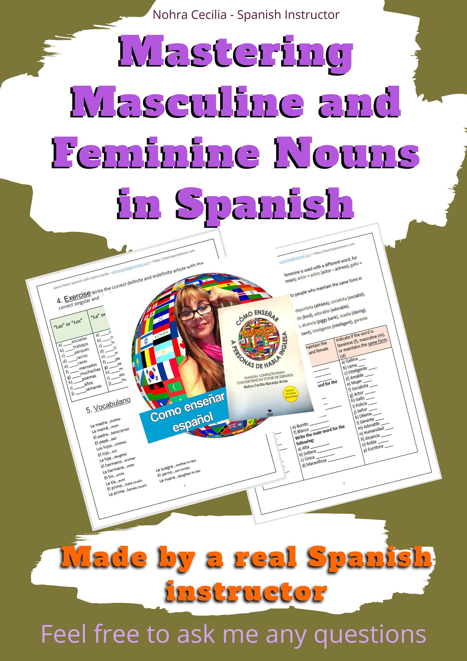 Mastering Masculine and Feminine Nouns in Spanish - Etsy Canada