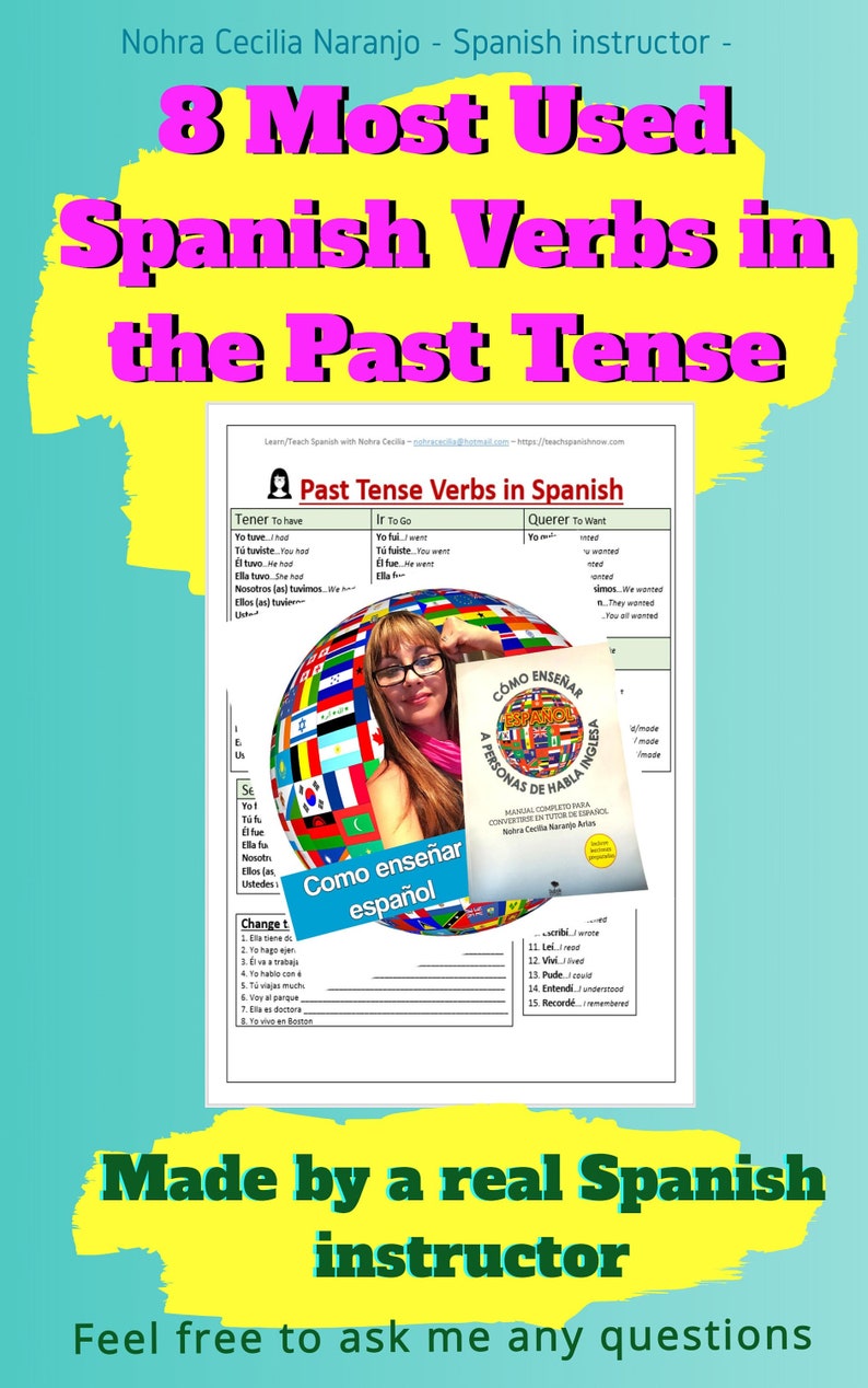 8 Most Used Spanish Verbs in the Past Tense - Etsy
