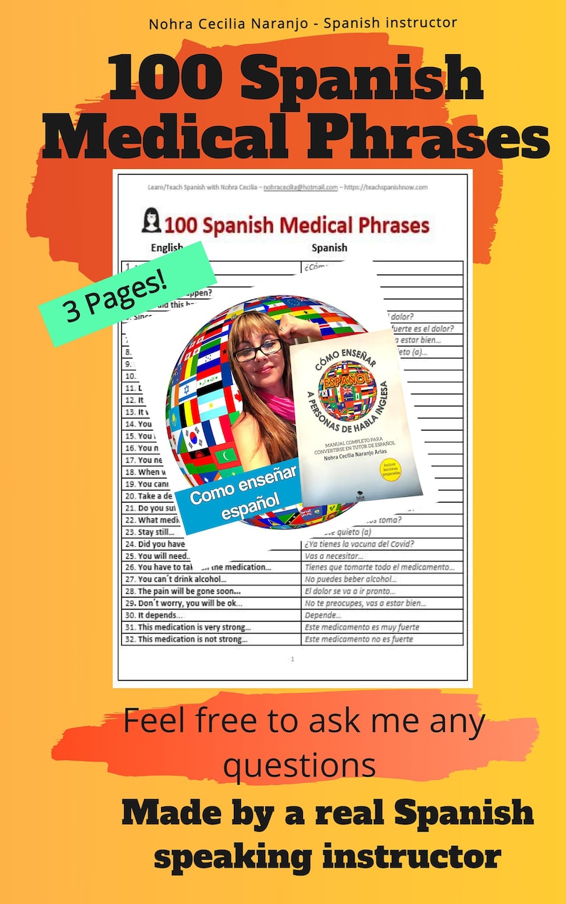100 Most Useful Spanish Medical Phrases for Doctors and Nurses - Etsy
