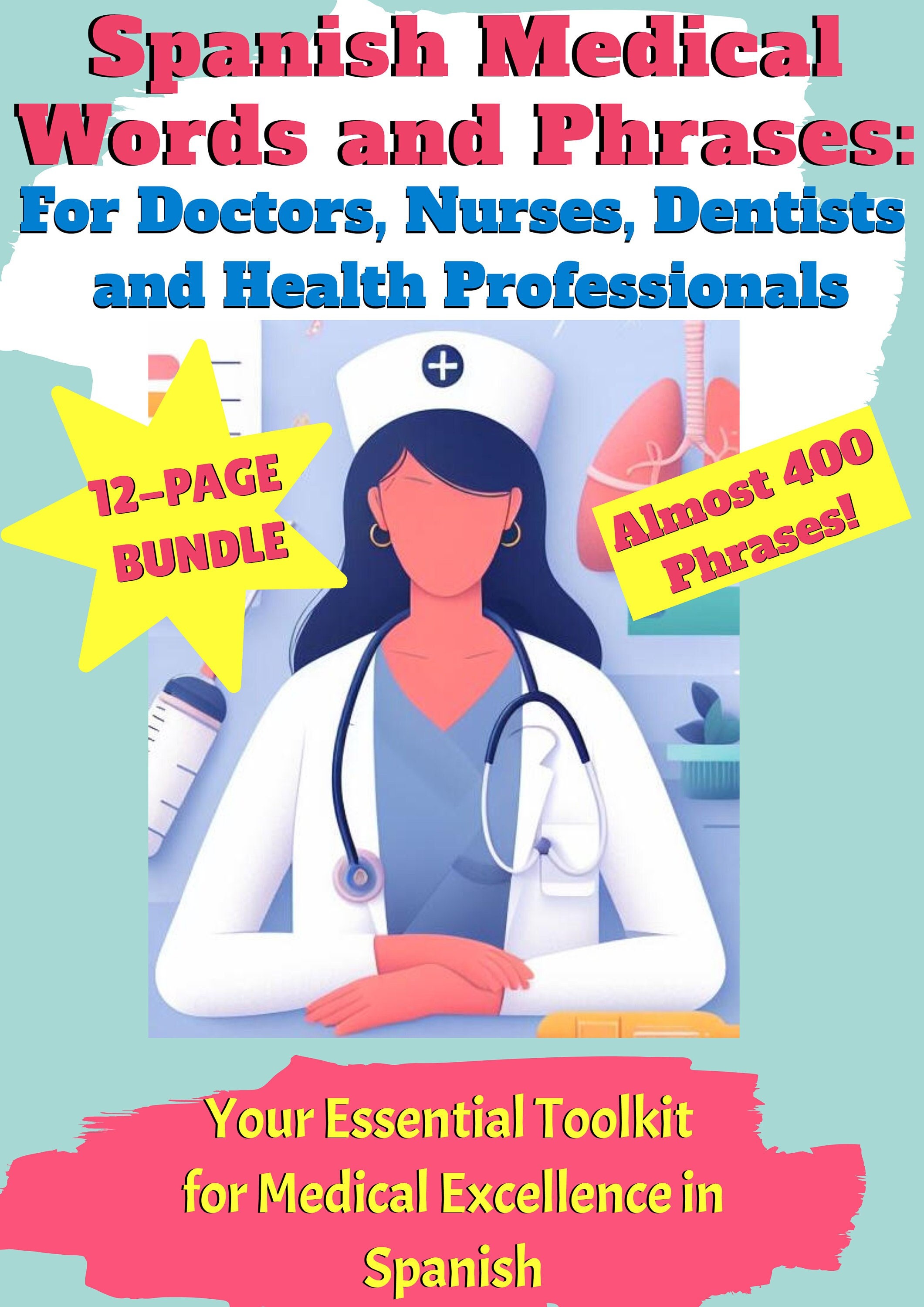 Spanish Medical Words and Phrases for Doctors and Nurses - Etsy