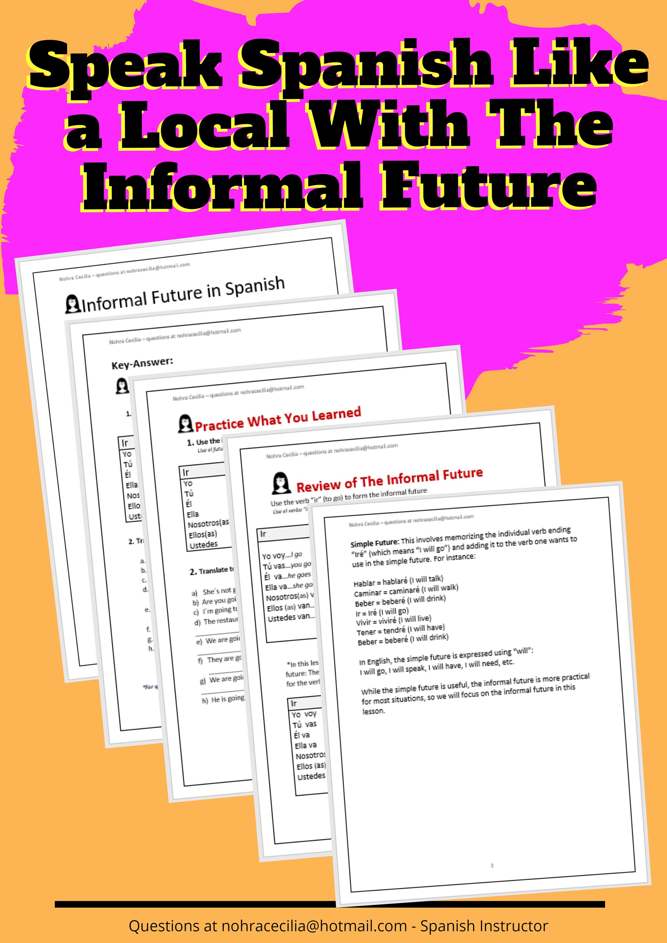 6 Pages of Spanish Expertise: Examples, Exercises, and Practice Test ...