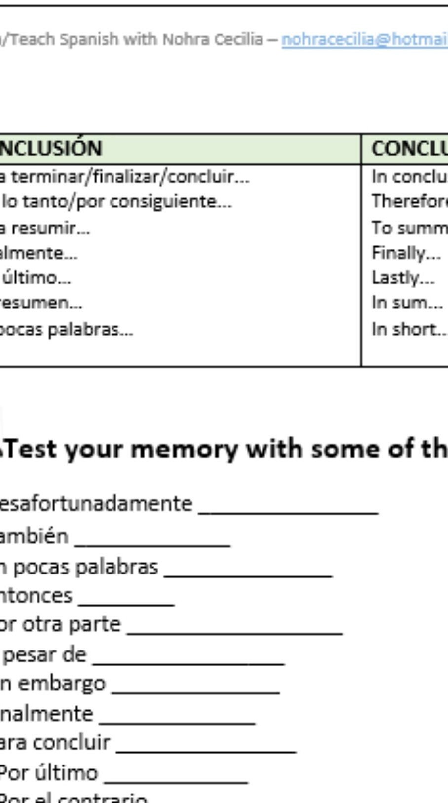 Mastering Spanish Connecting Words - Etsy