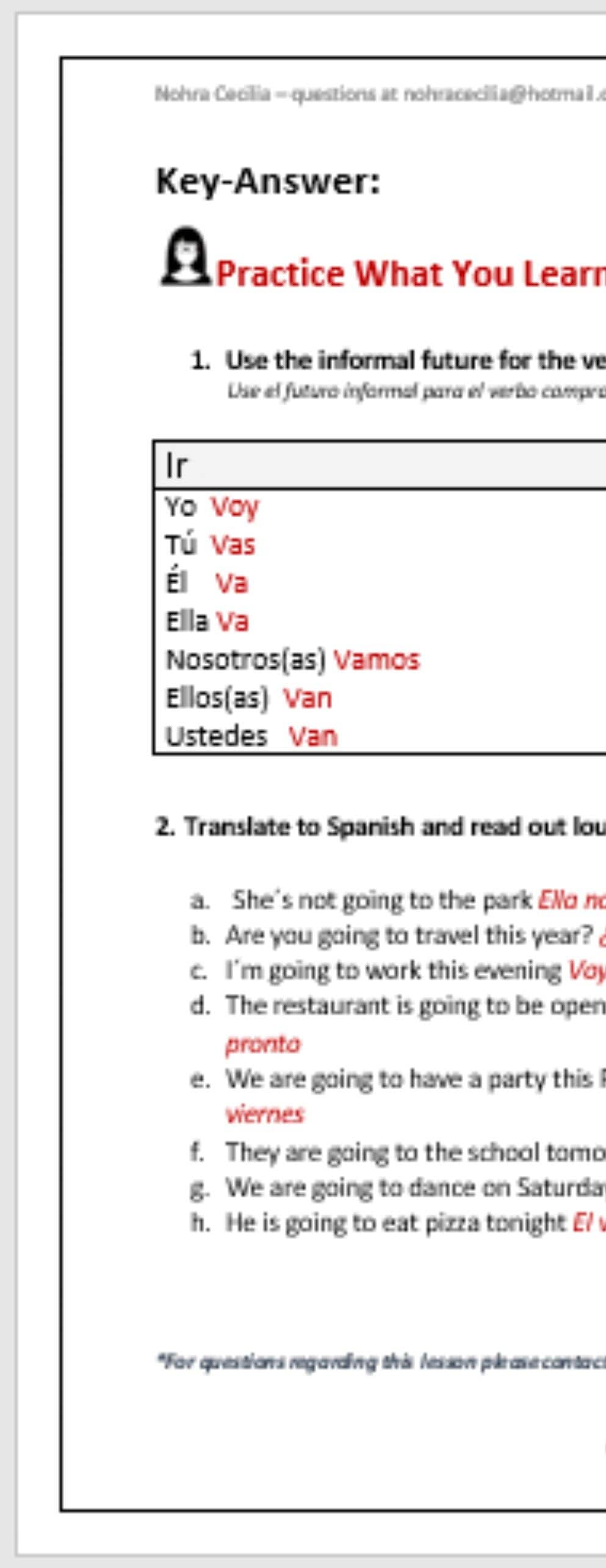 6 Pages of Spanish Expertise: Examples, Exercises, and Practice Test ...