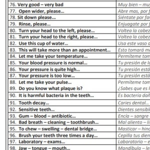 Dental Dialogues: 100 Spanish Phrases for Dentists and Staff" - Etsy