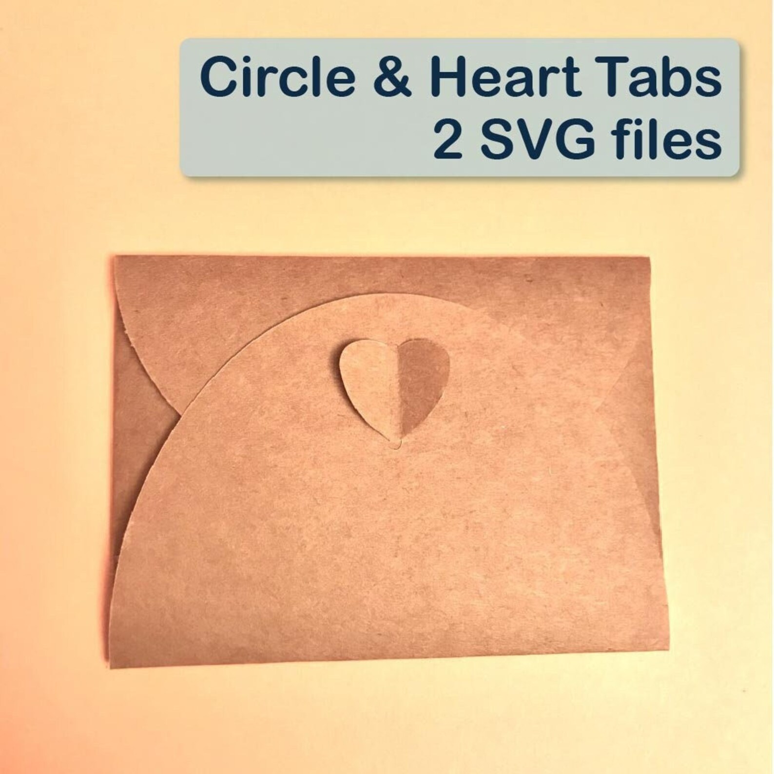 Downloadable Cut File 3x4 Heart & Circle Tab Envelope for Cricut SVG - Etsy