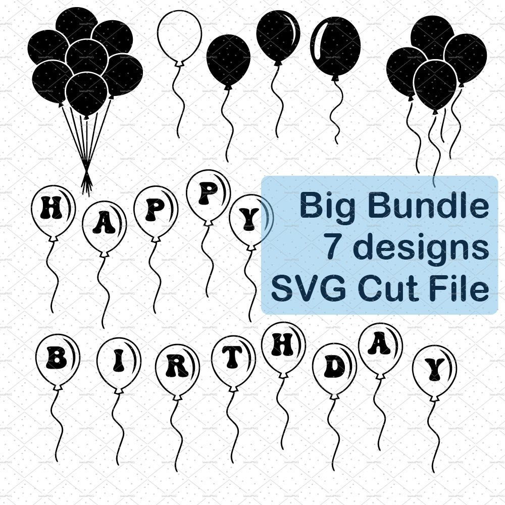 Balloons Svg, Balloon Bundle Svg, Balloon Download, Balloon Clipart ...