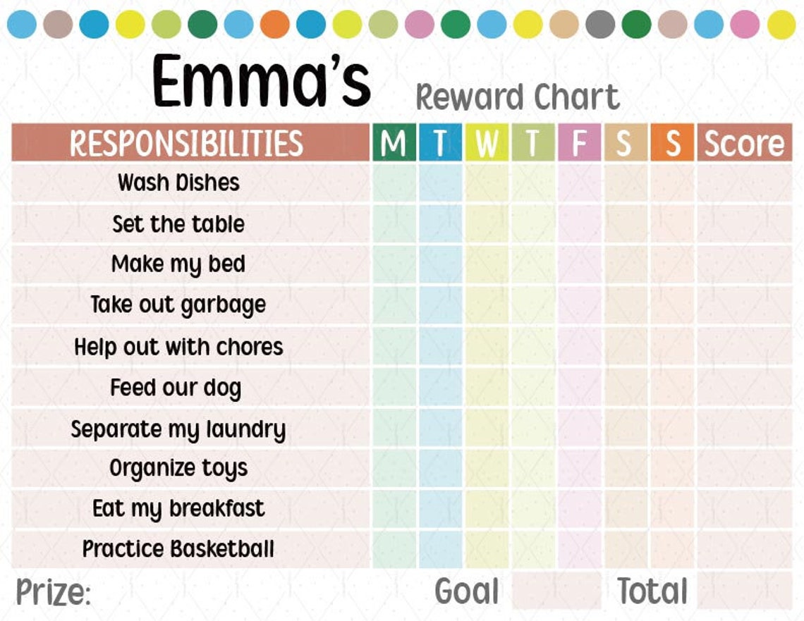 Reward Chart, Reward Chart Printable, Reward Chart Png Download, Reward ...