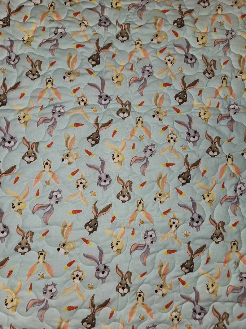 Rabbit Baby Quilt - Etsy