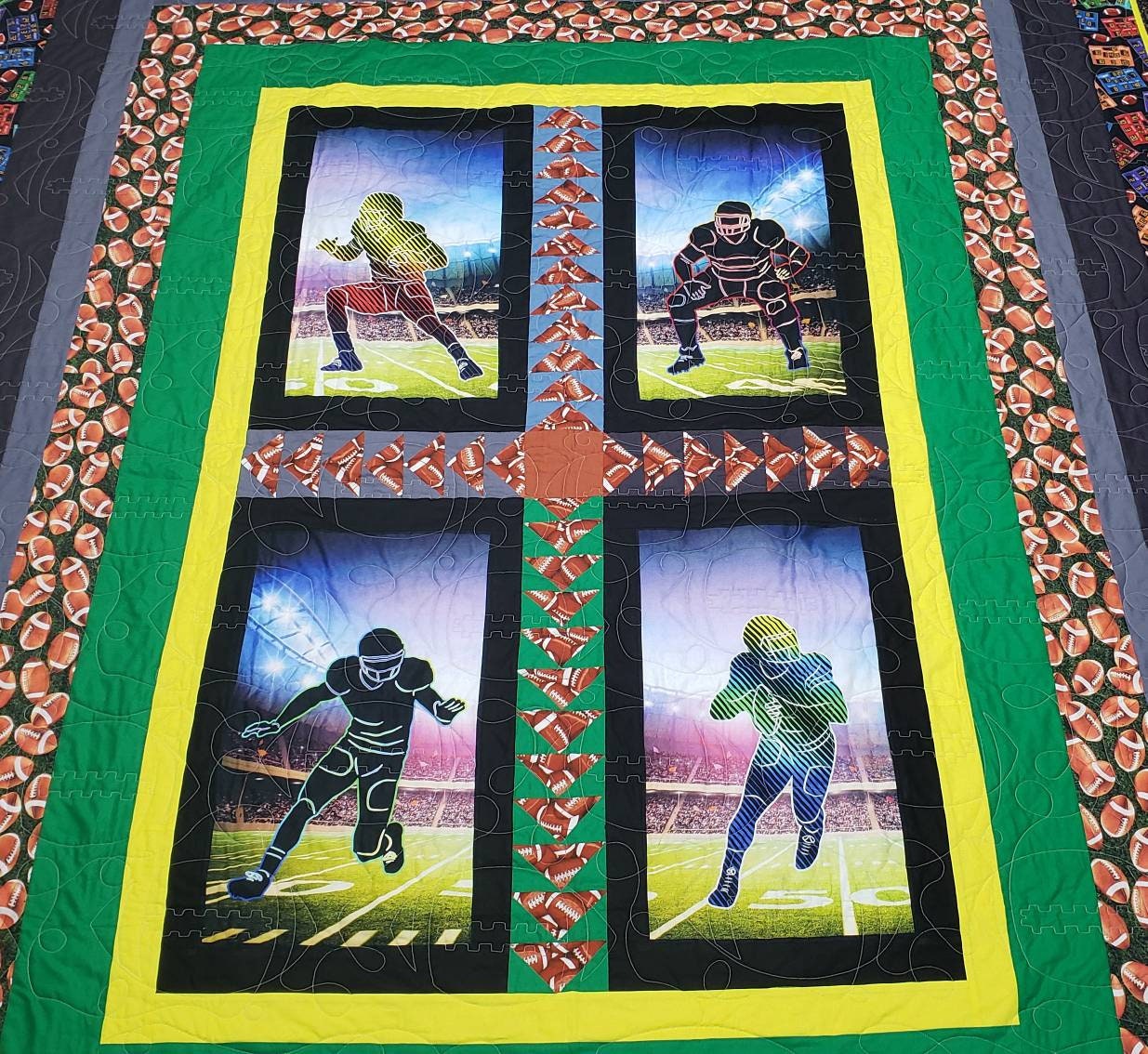 Sports Life Football Quilt - Etsy