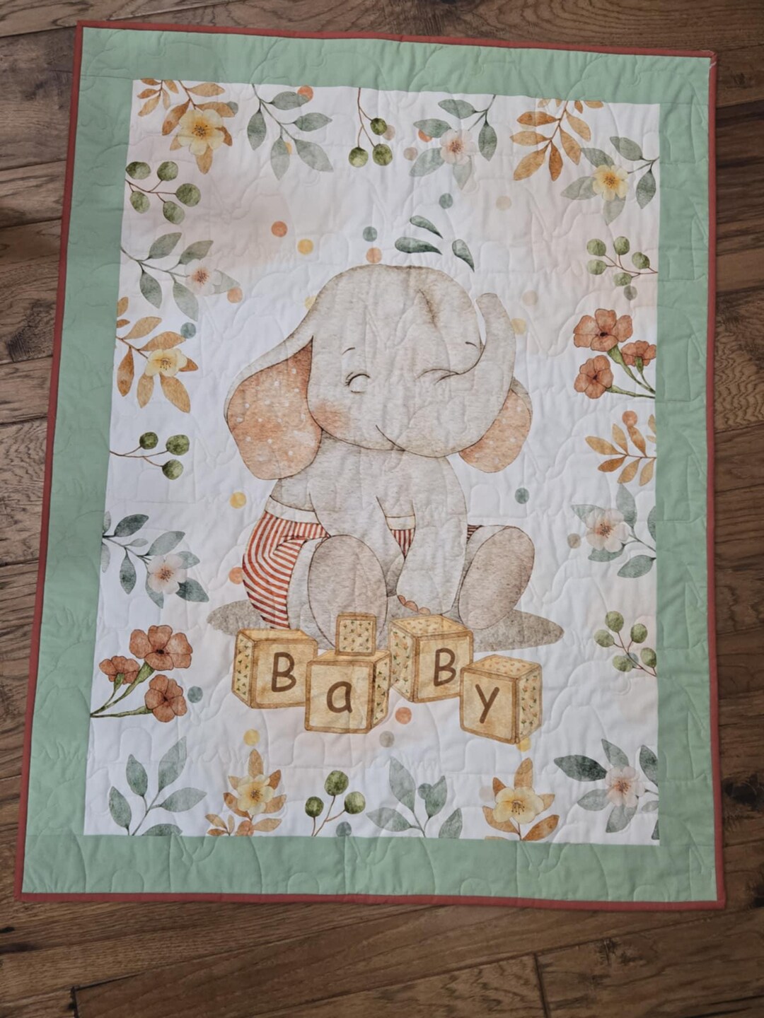 Elephant Baby Quilt - Etsy