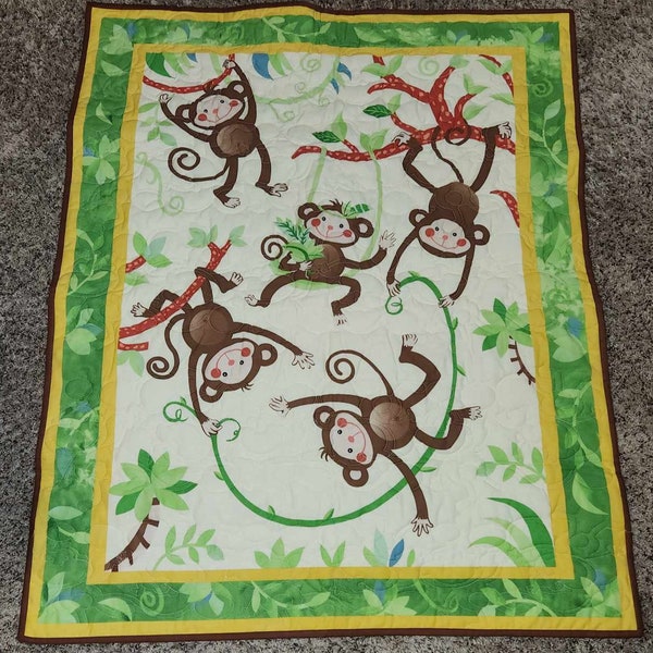 Monkey Quilt - Etsy