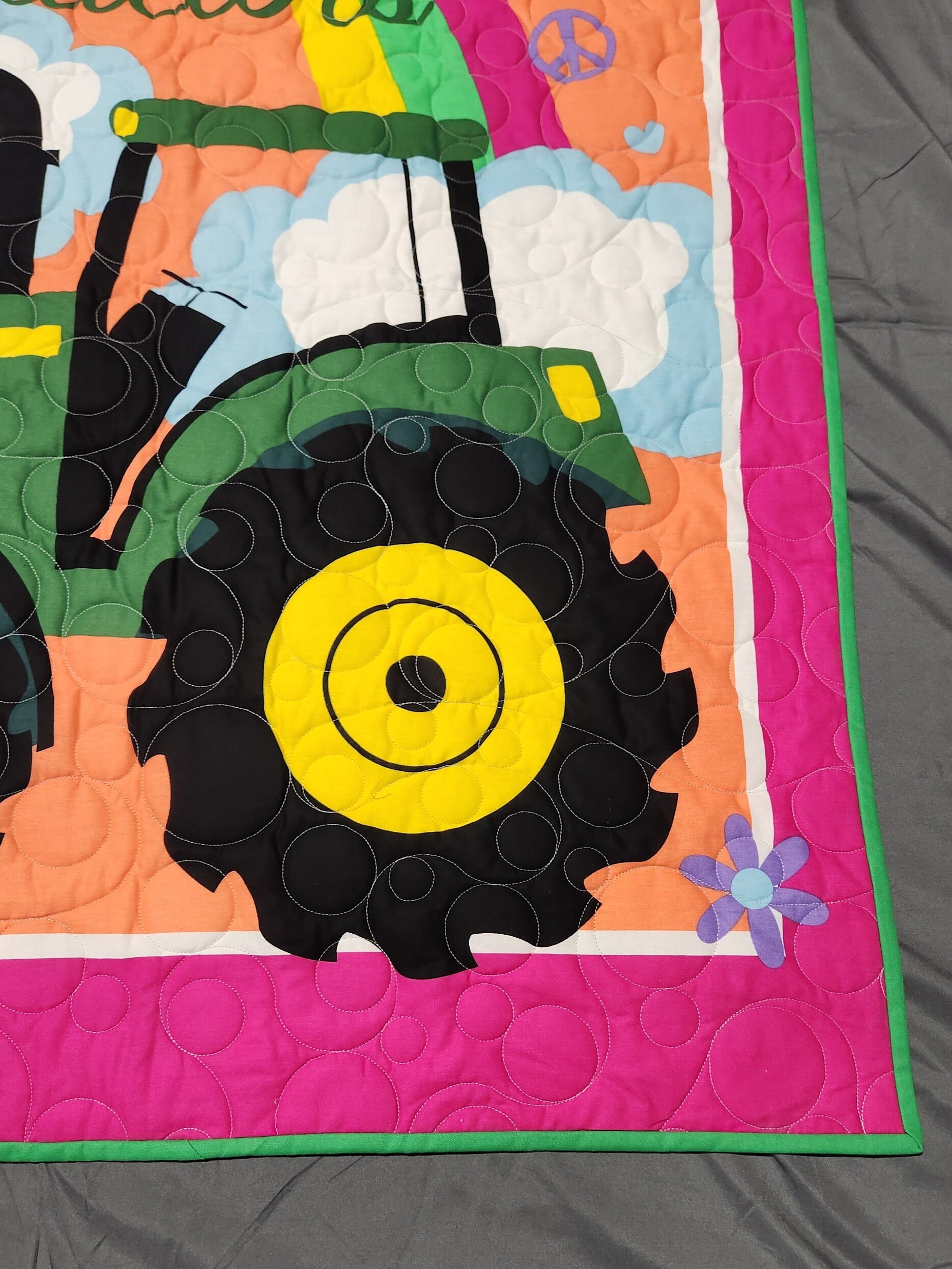 Peace, Love & John Deere Tractors Baby Quilt - Etsy