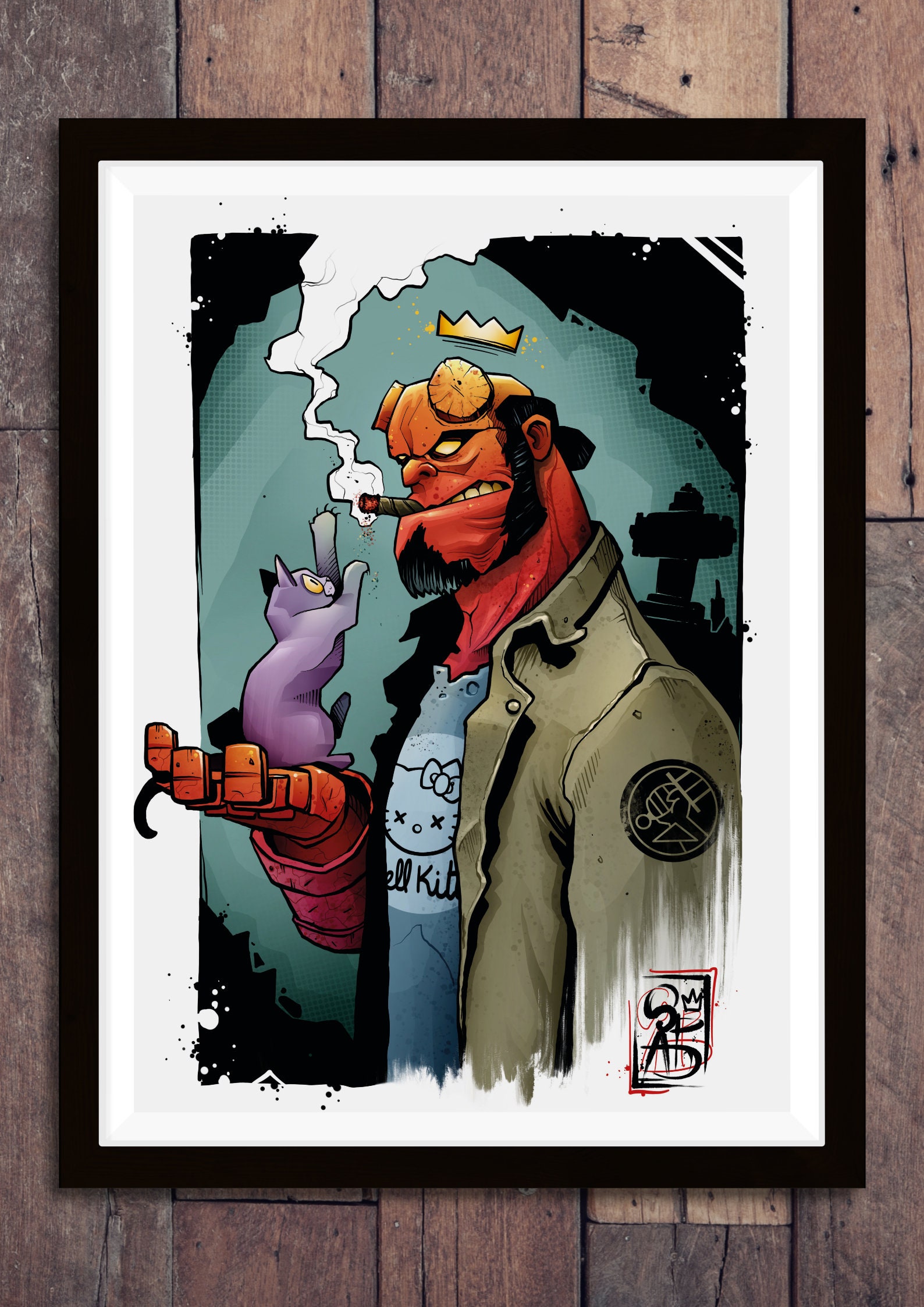 Hellboy Poster Poster Comics Art Print Hellboy Print Chat Room ...
