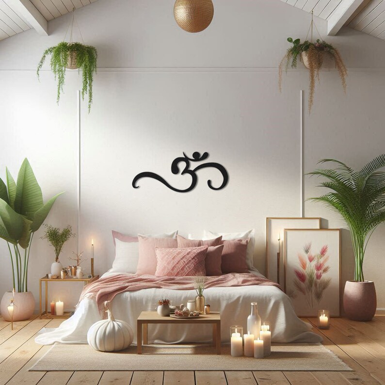 Om Symbol Metal Wall Art, Spiritual Metal Wall Decor, Yoga Studio Decor ...