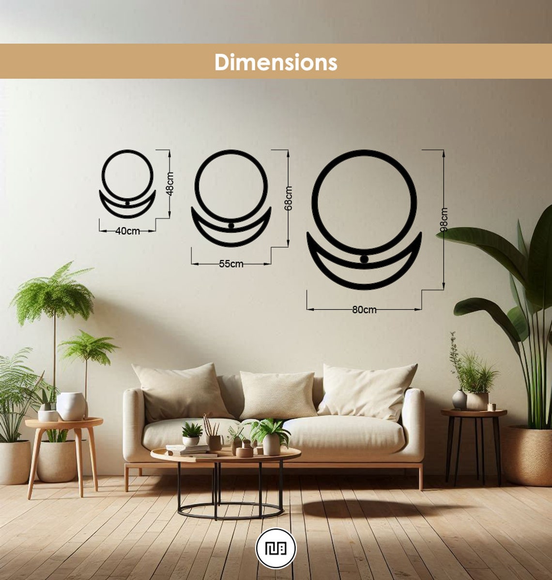 Allatra Symbol Metal Wall Art, Divine Spiritual Wall Decor, Minimalist ...