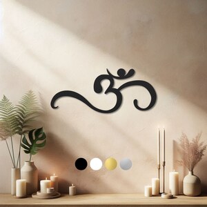 Om Symbol Metal Wall Art, Spiritual Metal Wall Decor, Yoga Studio Decor ...