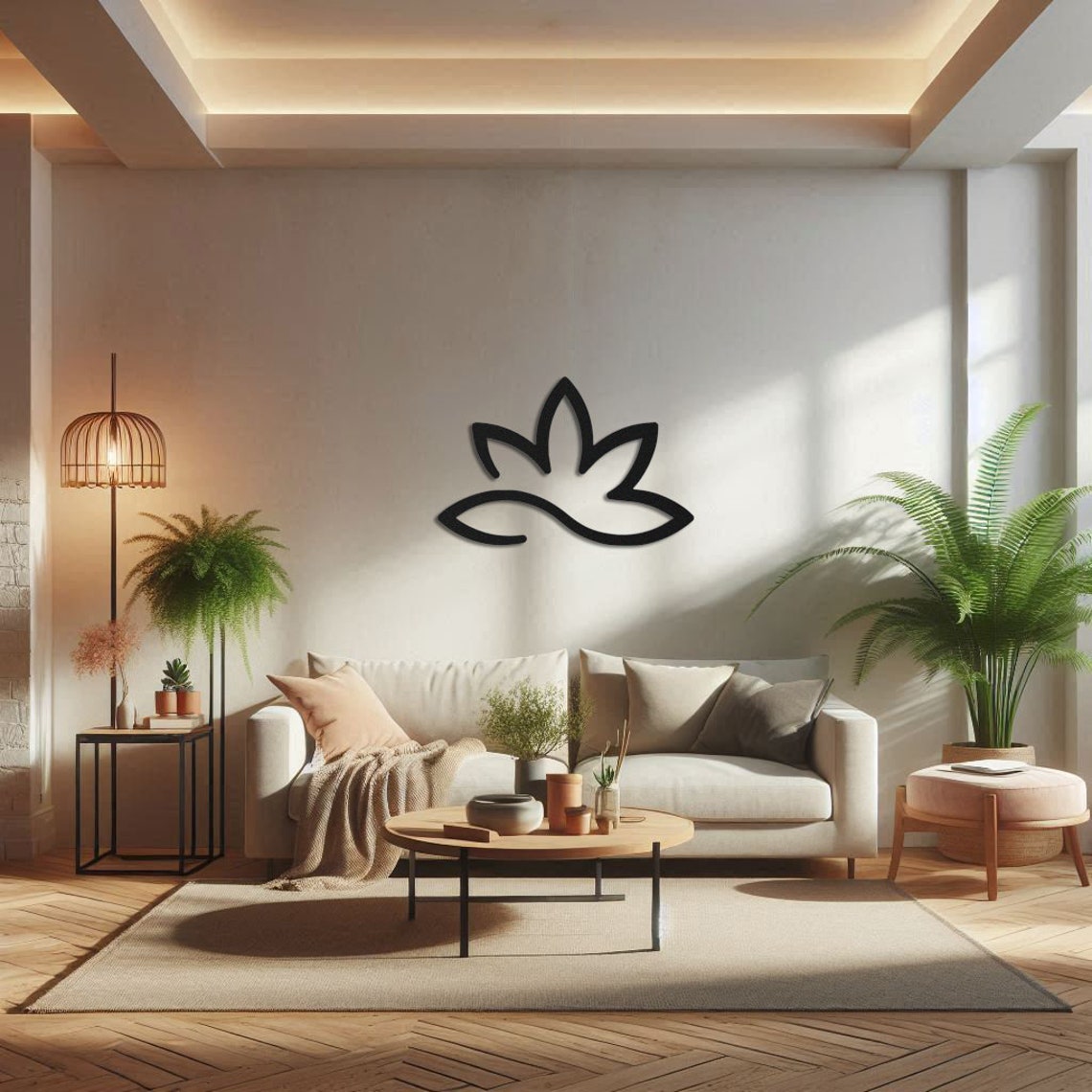 Lotus Flower Metal Wall Art, Yoga Studio Wall Decor, Spiritual Metal ...
