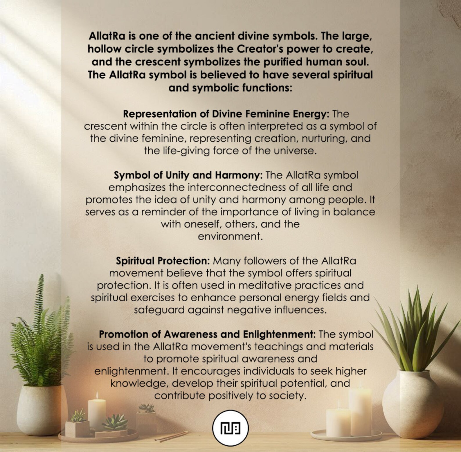 Allatra Symbol Metal Wall Art, Divine Spiritual Wall Decor, Minimalist ...