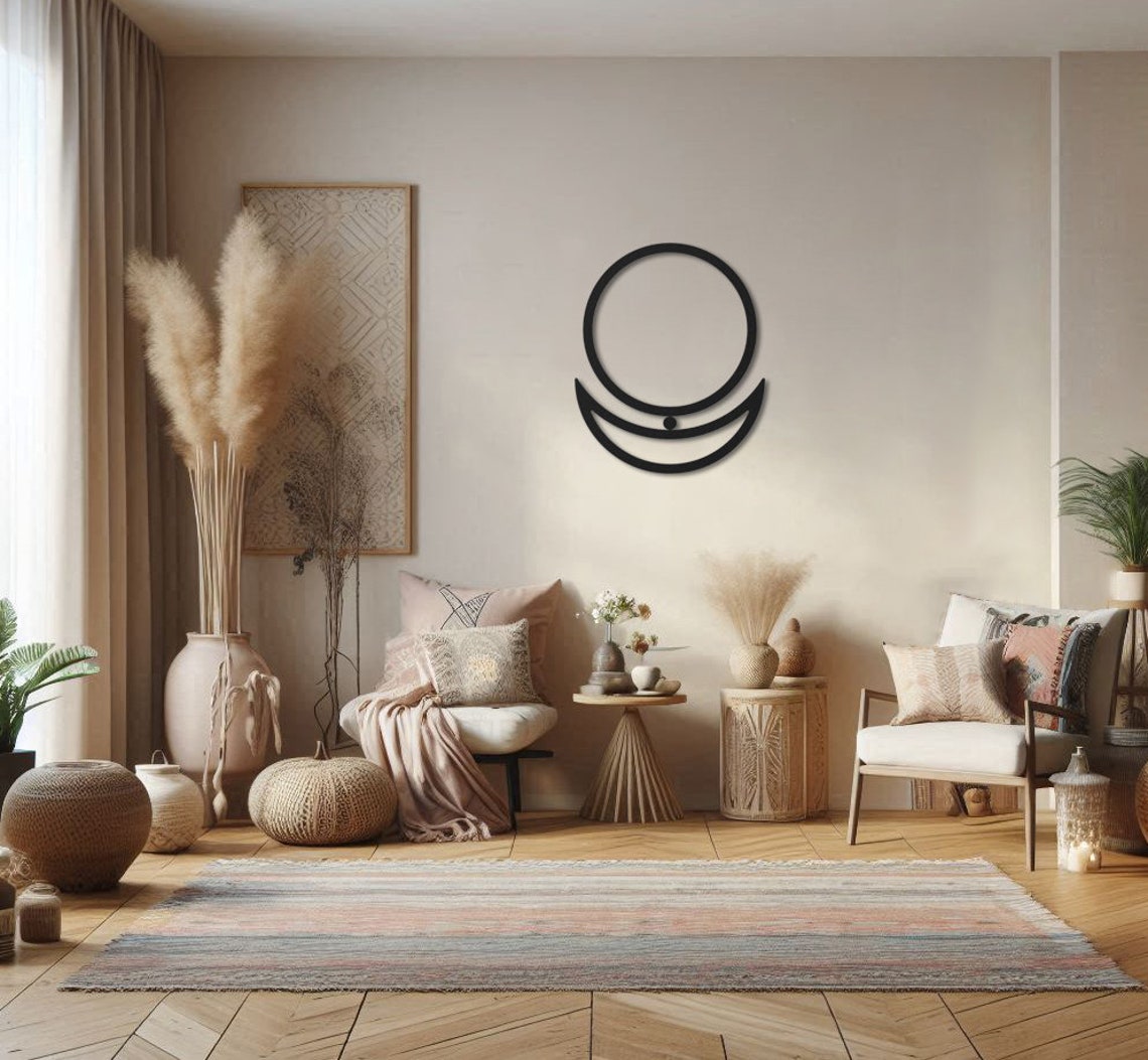 Allatra Symbol Metal Wall Art, Divine Spiritual Wall Decor, Minimalist ...