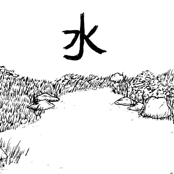 Japanese Kanji Characters for Water - Etsy