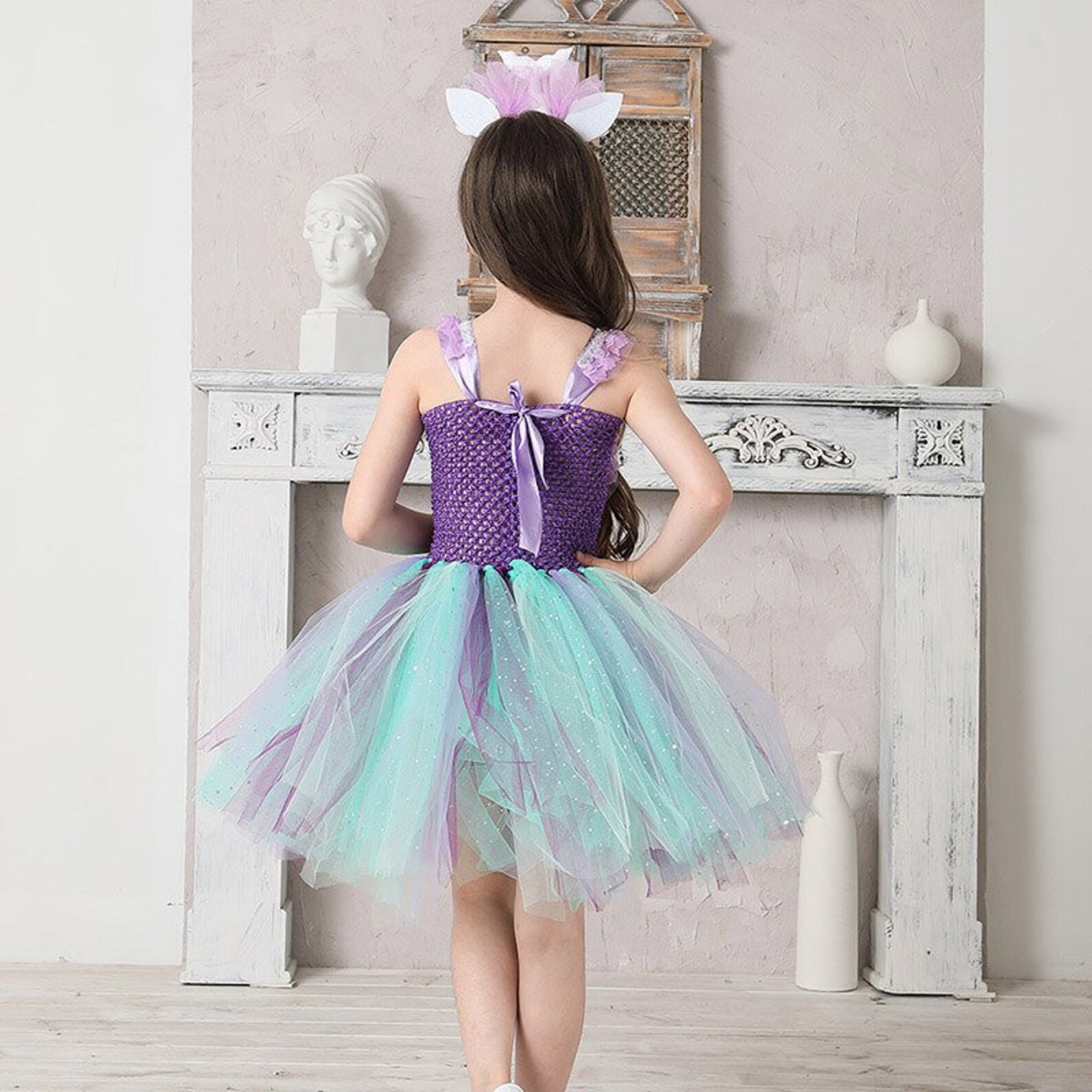 Girls Starfish Shell Mermaid Tutu Dress Kids Mermaid Costume | Etsy UK