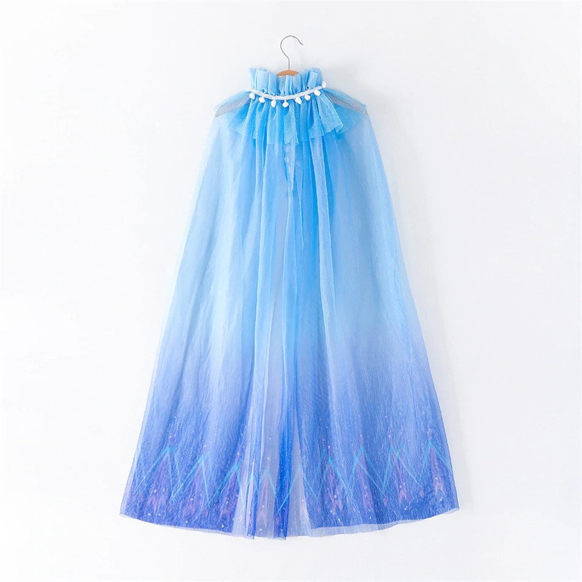Girls ICE QUEEN Cape Kids Tulle Cloak Magical Fairy | Etsy