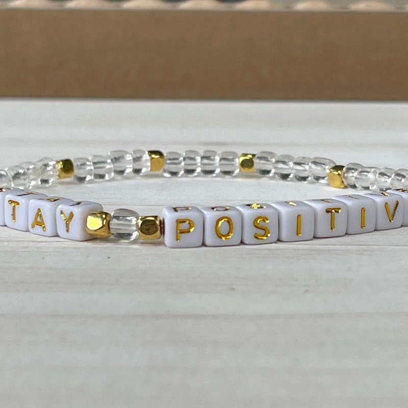 Stay Positive Bracelet - Etsy