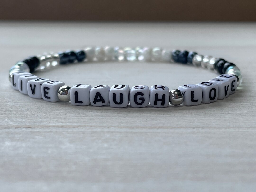 LIVE LAUGH LOVE Bracelet | Handmade Stackable Bracelet | Custom ...