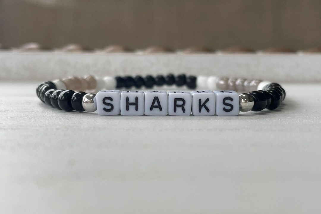 SHARKS Bracelet | Handmade Stackable Bracelet | Custom Motivational ...