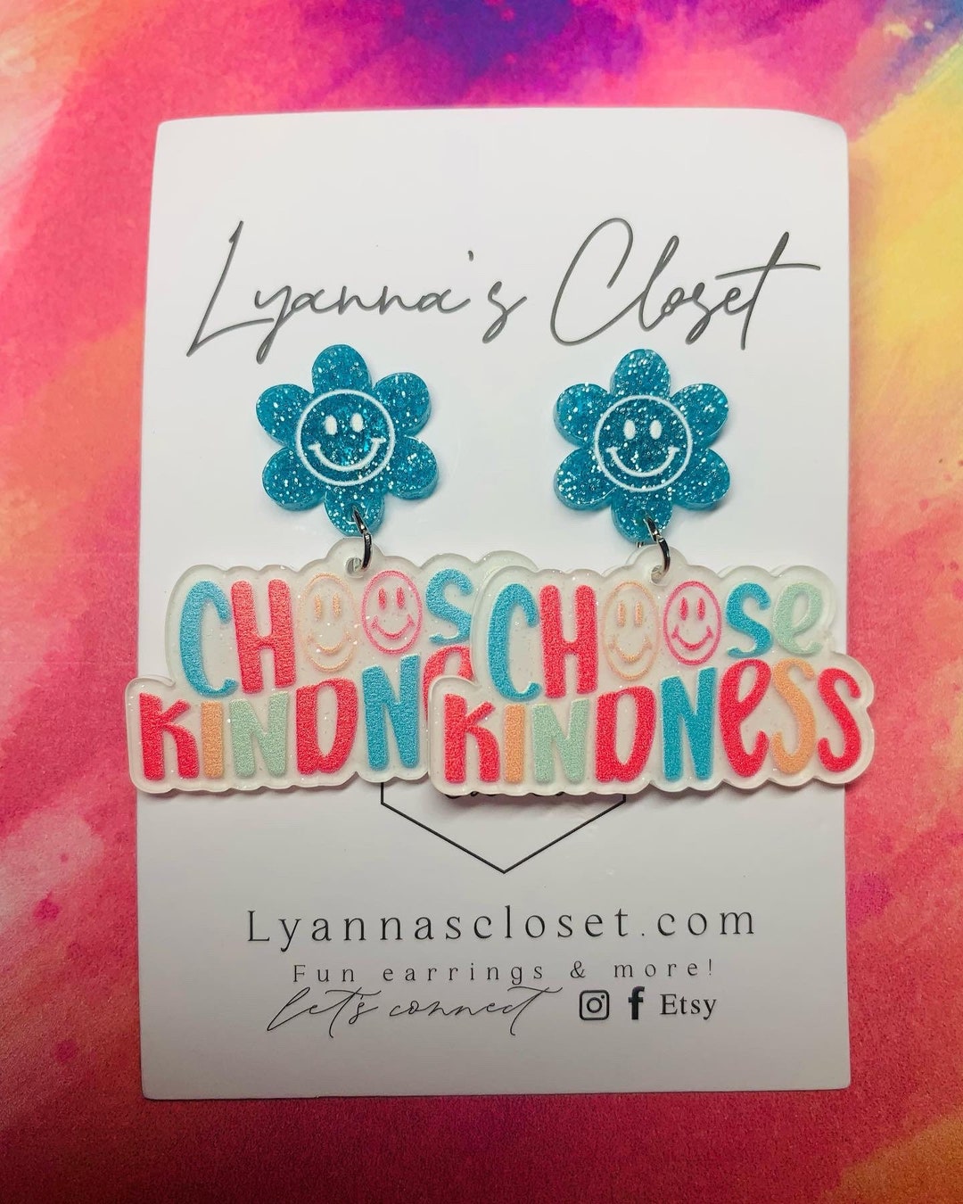 Choose Kindness Earrings | Positive Message Earrings | Teacher Gift ...