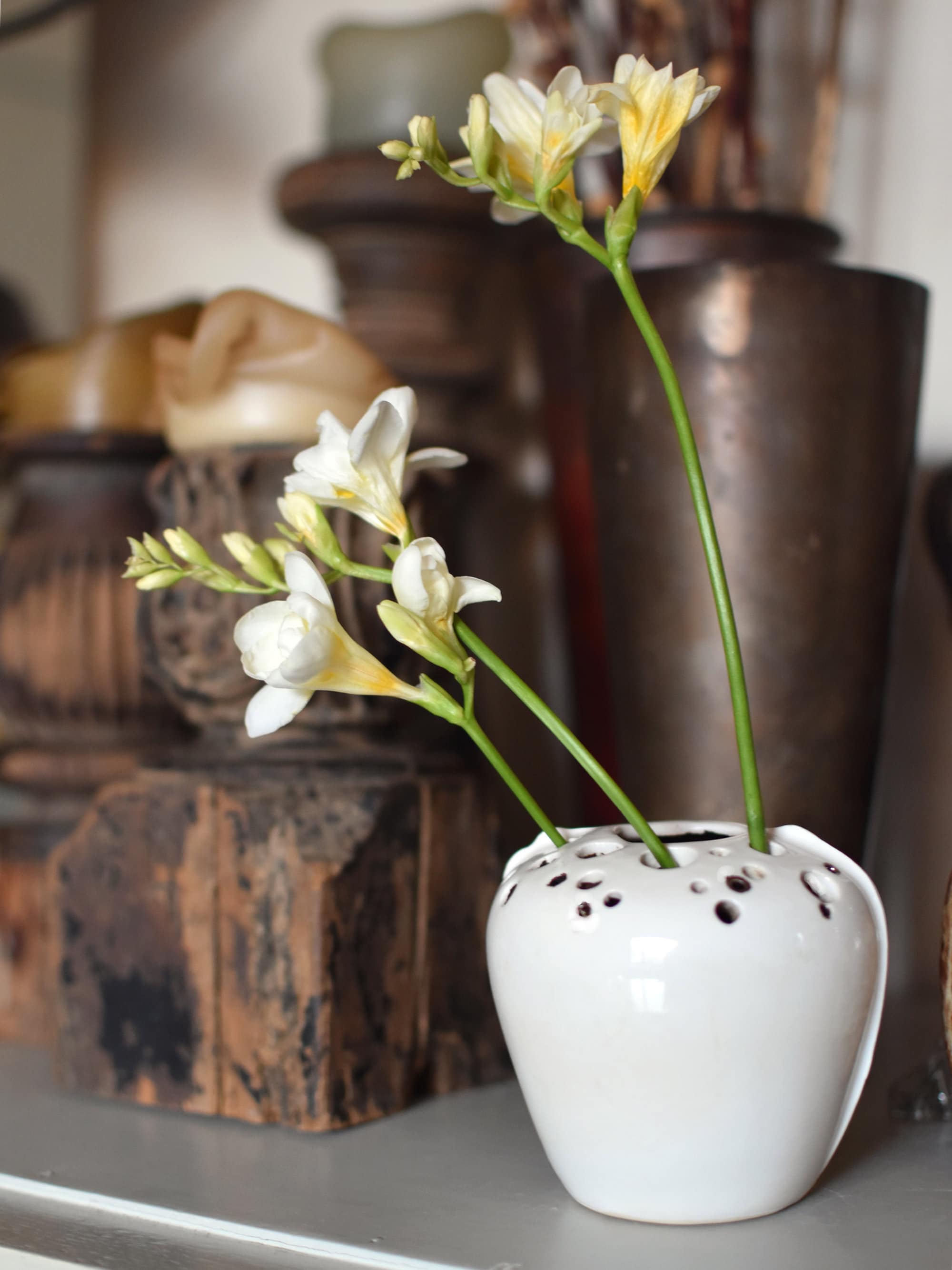 KeramikVase mit mehreren Löchern, niedliche Porzellan Vase, entzückende ...