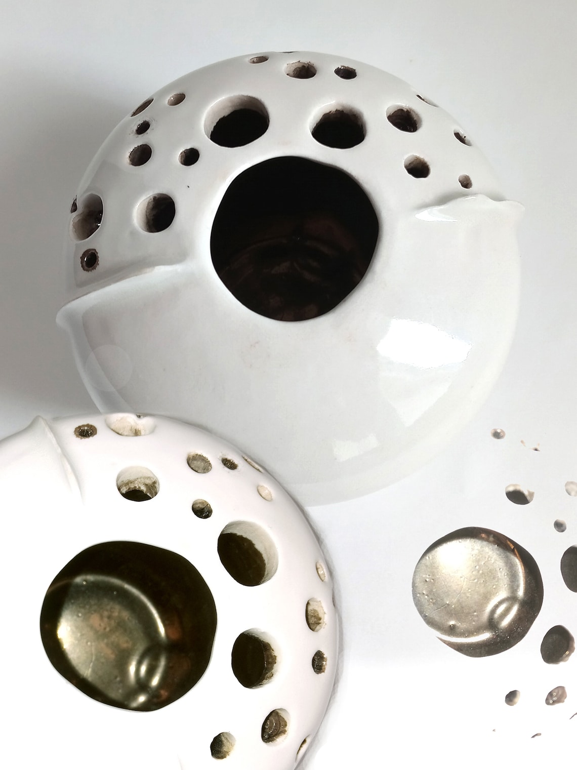 KeramikVase mit mehreren Löchern, niedliche Porzellan Vase, entzückende ...