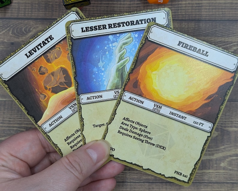 Artificer Spell Cards for DND 5E - Full-text and Illustrated! - Etsy