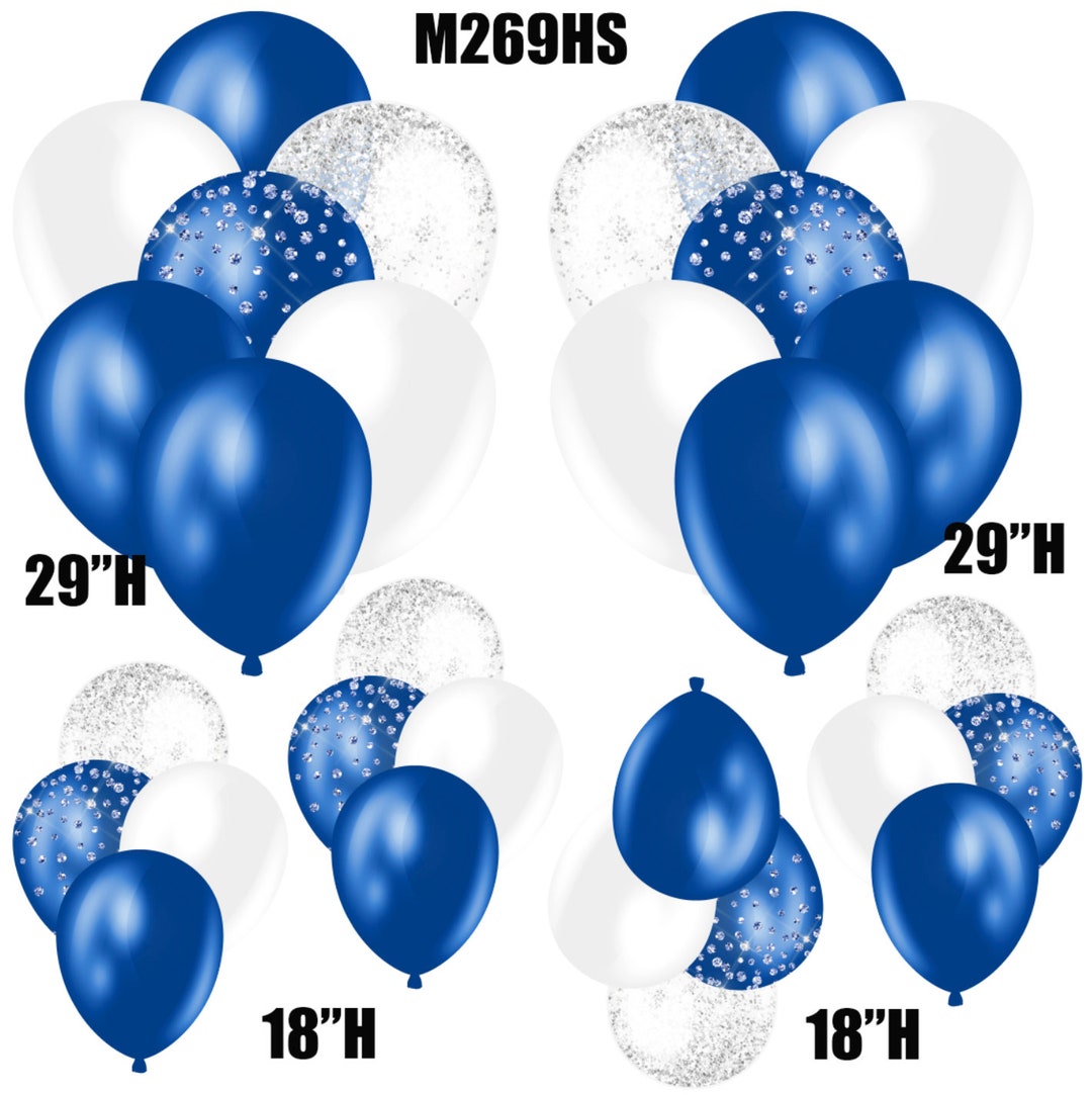 Royal Blue & White Balloon Set (M269HS) - Etsy
