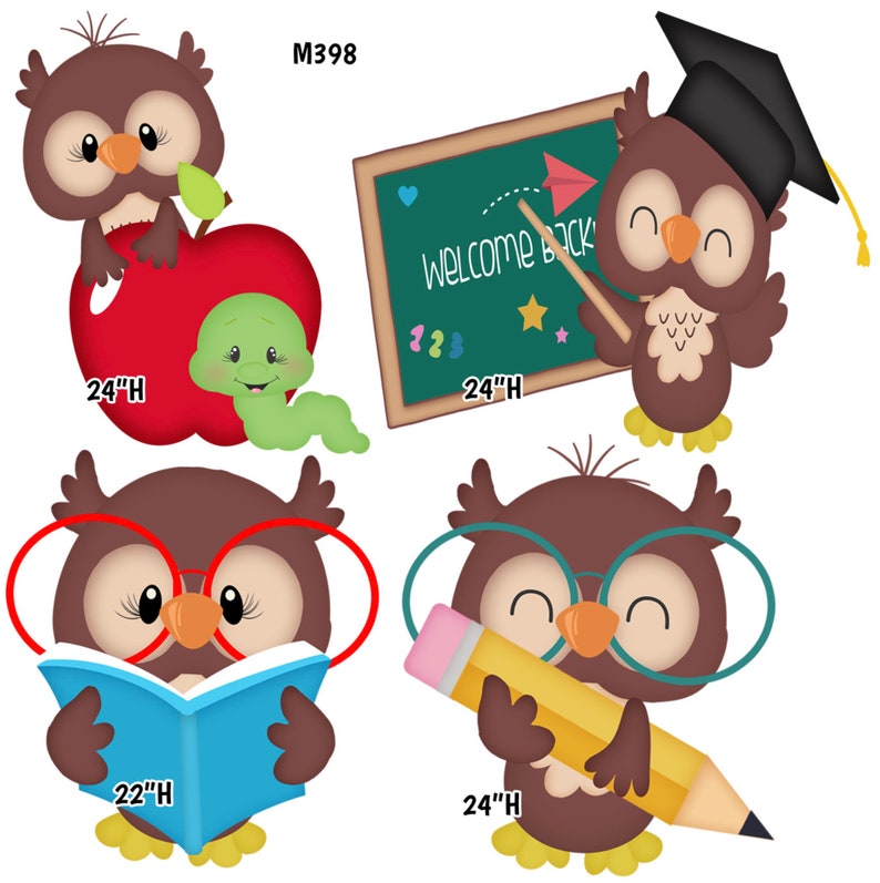 Welcome Back to School Owls Yard Card Signs M398HS - Etsy