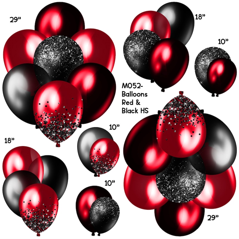 Red and Black Party Decor - Etsy