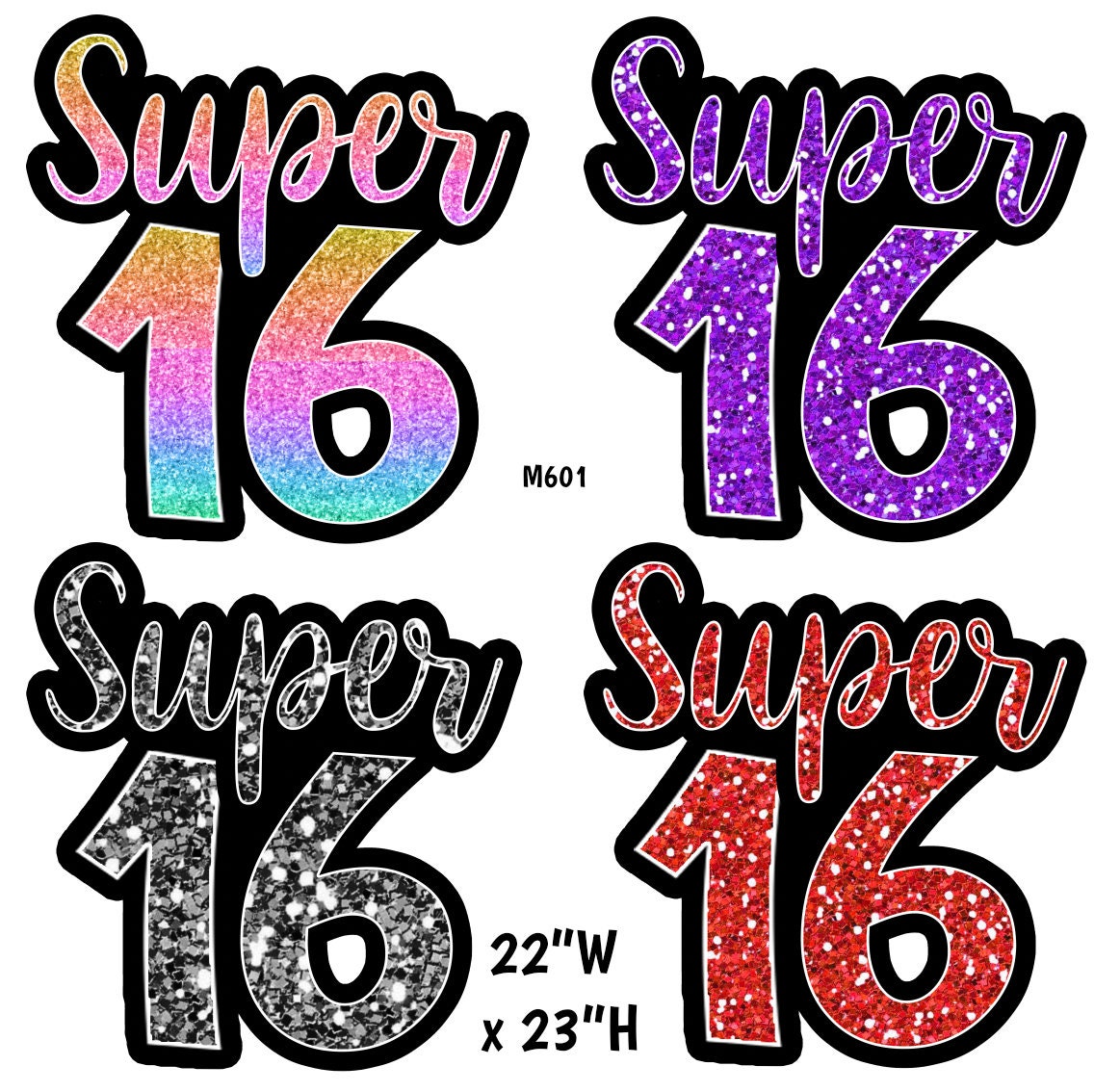 Super 16 Yard Cards Glitter Lawn Signs M601 HS | Etsy