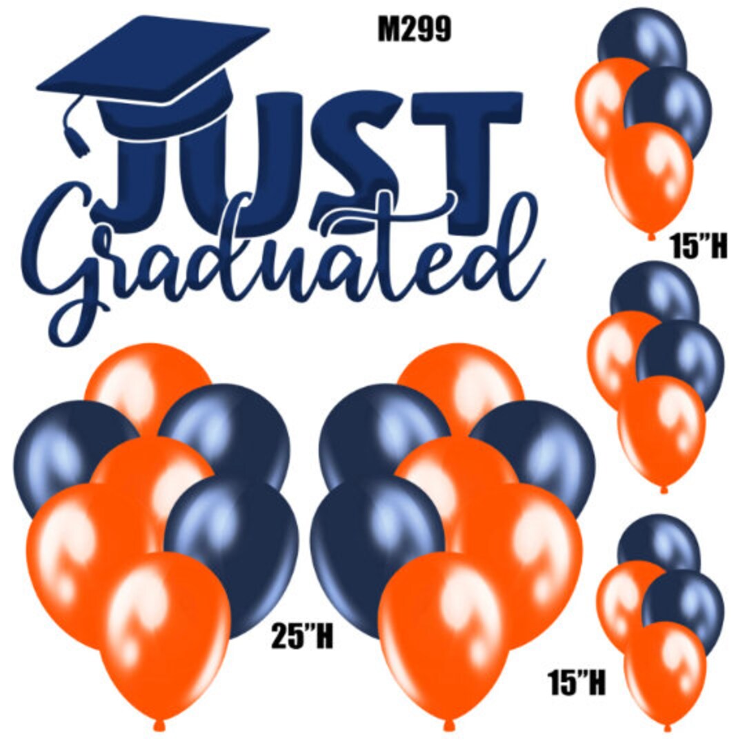 Just Graduated, Orange, Blue, Congratulations, Graduate, Graduation ...