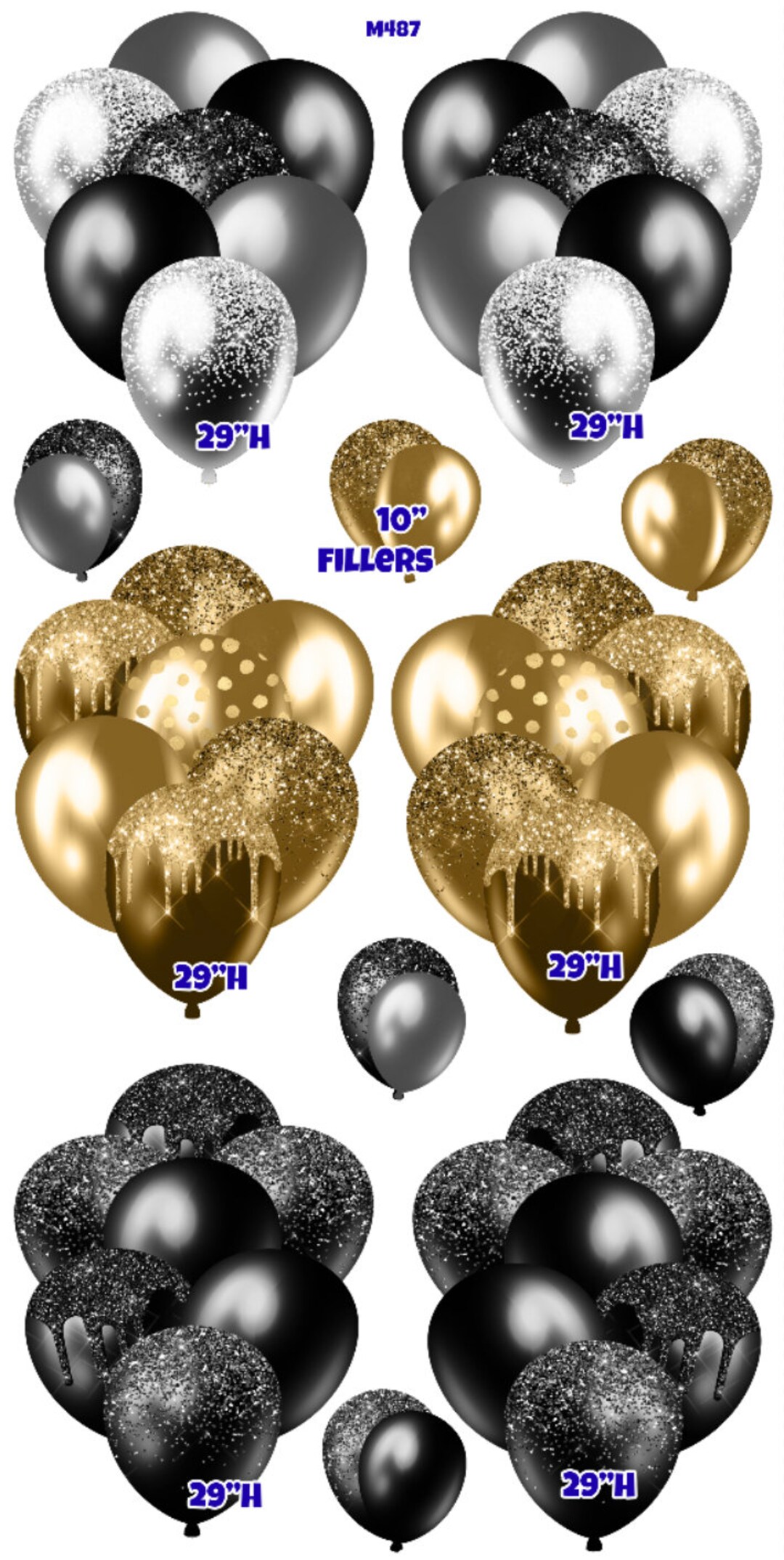 BALLOON BUNDLE SALE Discounted Balloons Yard Cards M487FS - Etsy