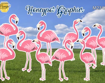 Flamingo Yard Signs Printable - Etsy