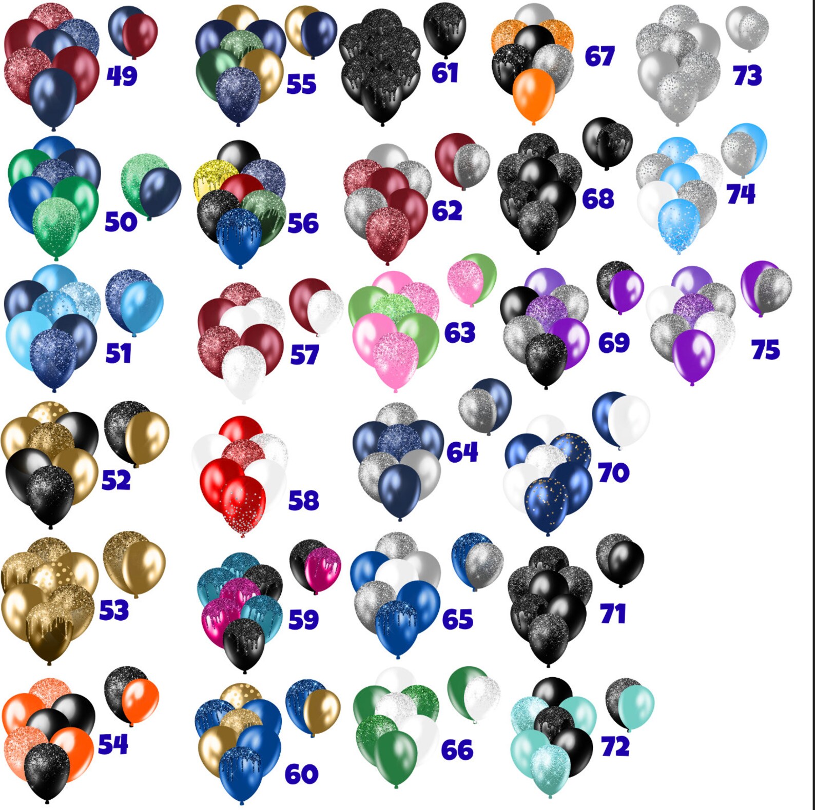 29 Balloon Bundles Free Customization Yard Cards - Etsy