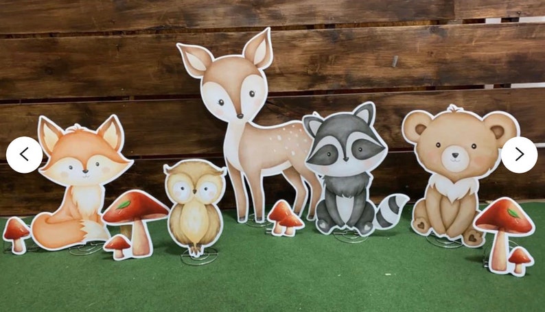 WOODLAND FOREST ANIMALS Baby Shower Party Props Decorations - Etsy