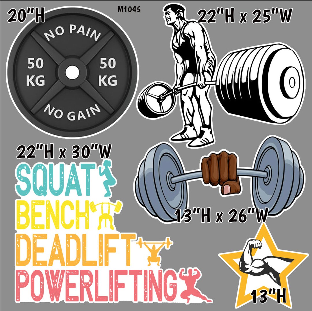 Powerlifting, Female, Weights, Plate, Squat, Cutouts, Yard Cards, Lawn ...