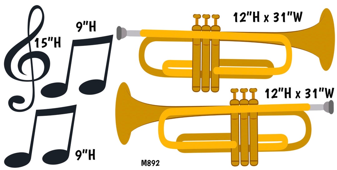 Trumpets, Music, Notes, Band, High School, Party Props, Yard Cards ...