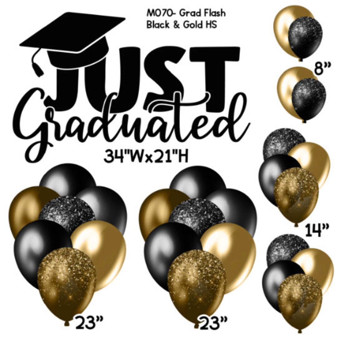 Just Graduated, Gold, Black, Congratulations, Graduate, Graduation ...