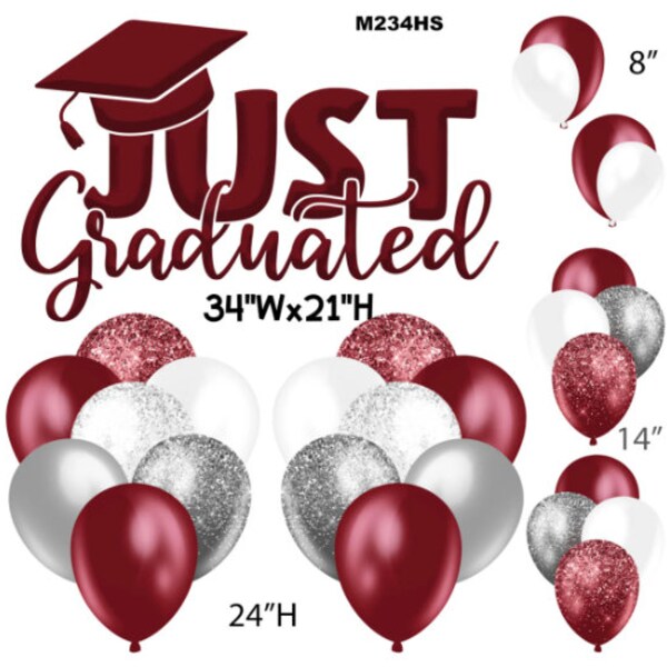 Maroon and White Graduation Party Decor - Etsy
