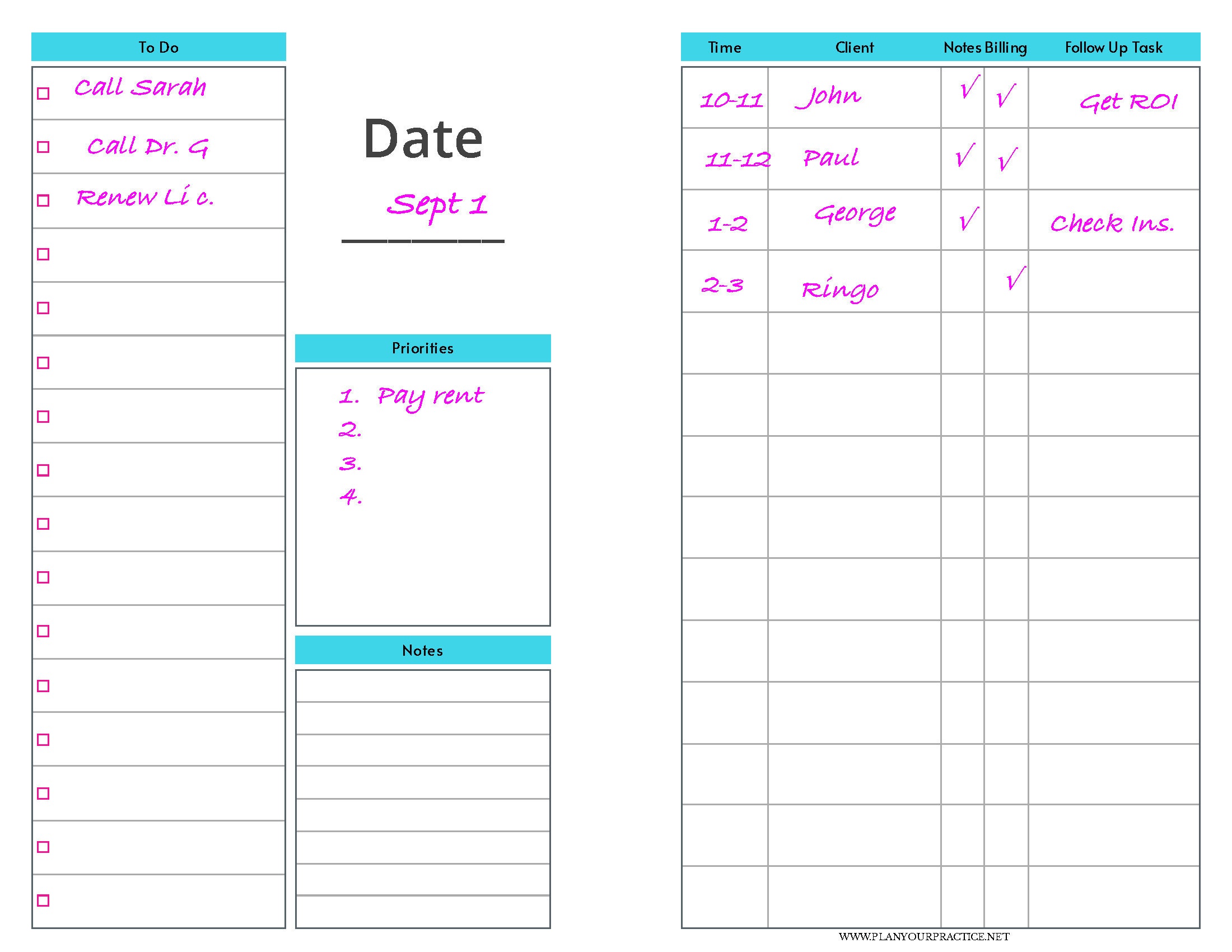 Perfect Daily Planner for Counselors Psychologists and Other - Etsy