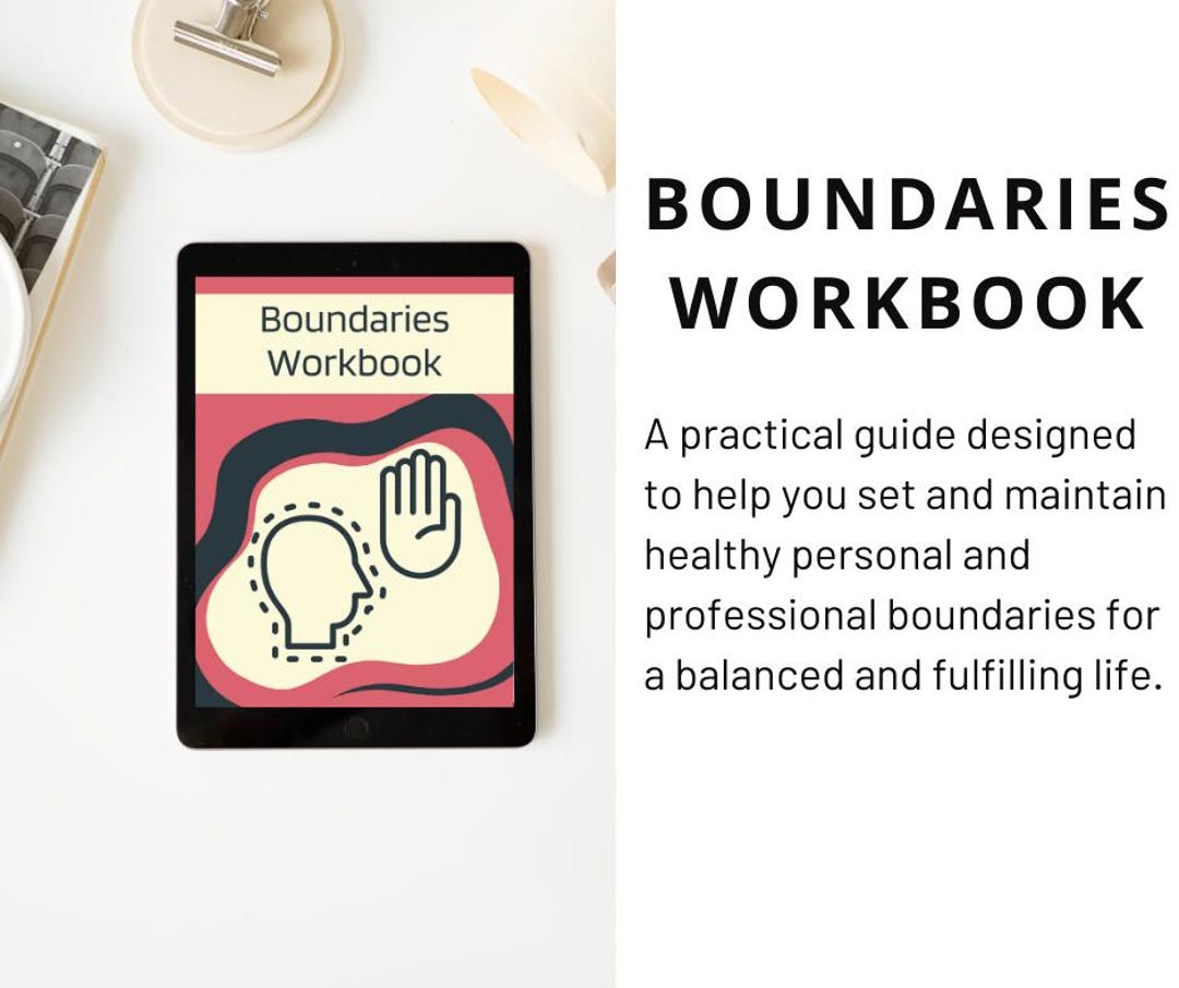 Boundaries Workbook | Self Help Guide | Mental Health Workbook ...