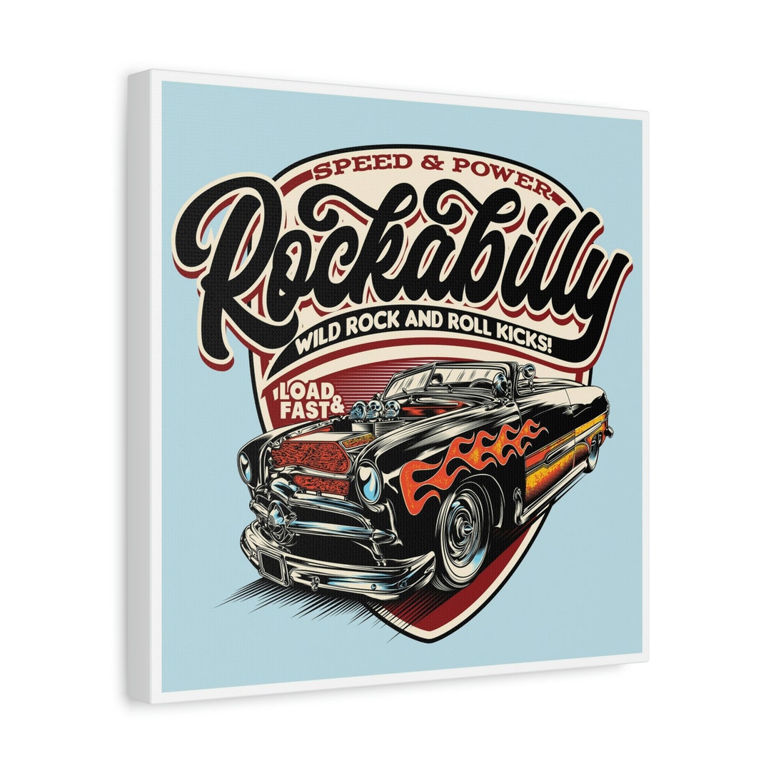 Vintage Speed: Retro Car Canvas Print - Etsy