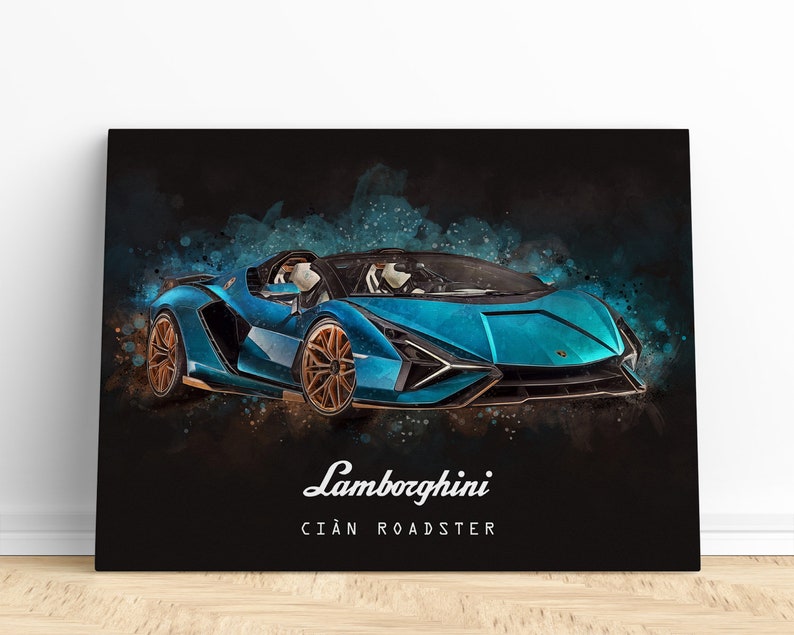 Lamborghini Sian Roadster Matte Canvas Art - Etsy